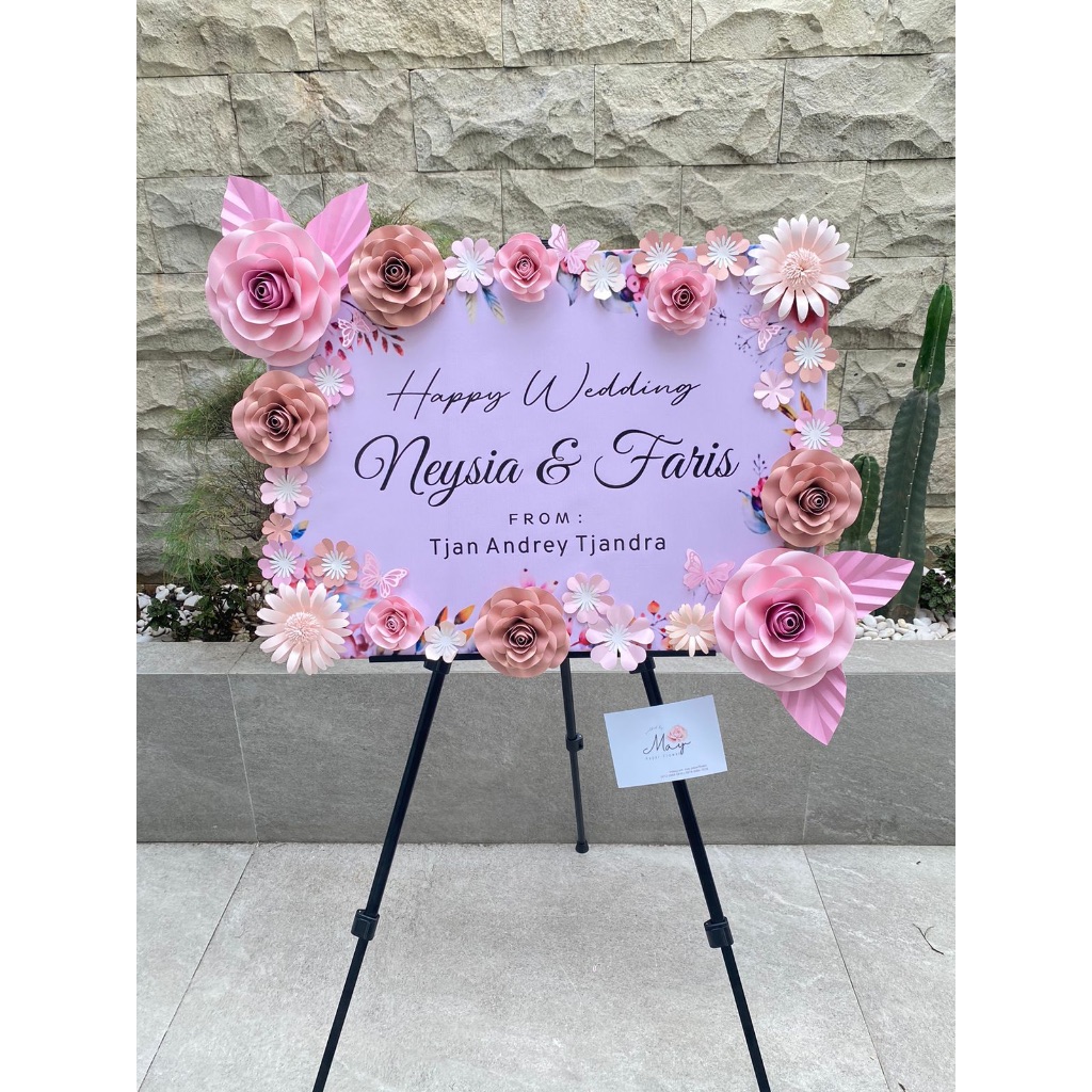 Jual KARANGAN PAPAN BUNGA KERTAS / PAPER FLOWER BOARD | Shopee Indonesia