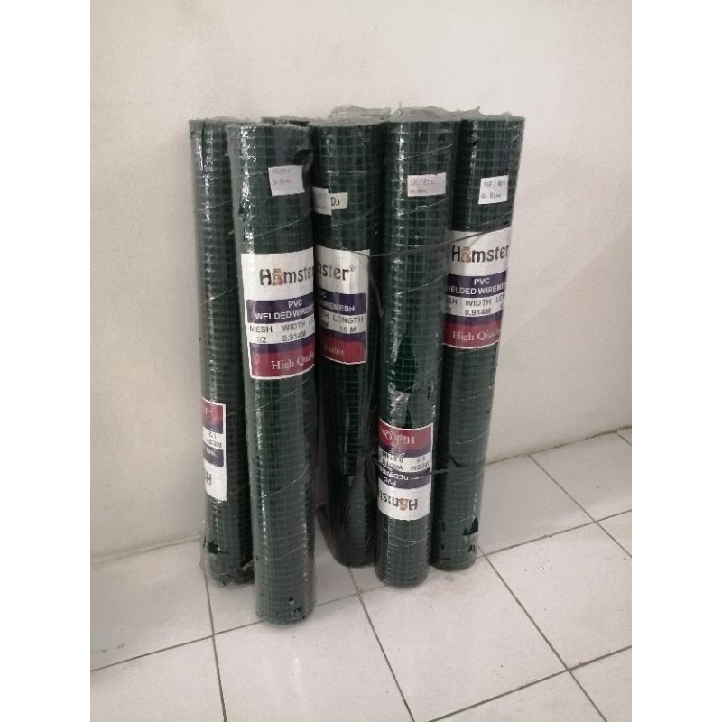 Jual Kawat loket pvc hijau ukuran 1/2"( panjang-/+ 10 meter) kawat ...