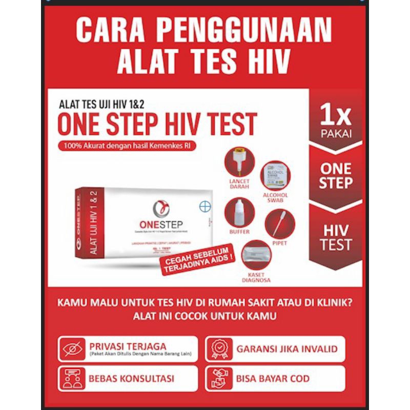Jual OneStep 1 Set HIV/AIDS type 1/2 Test 4.0 Premium INTERSKALA Merk ...