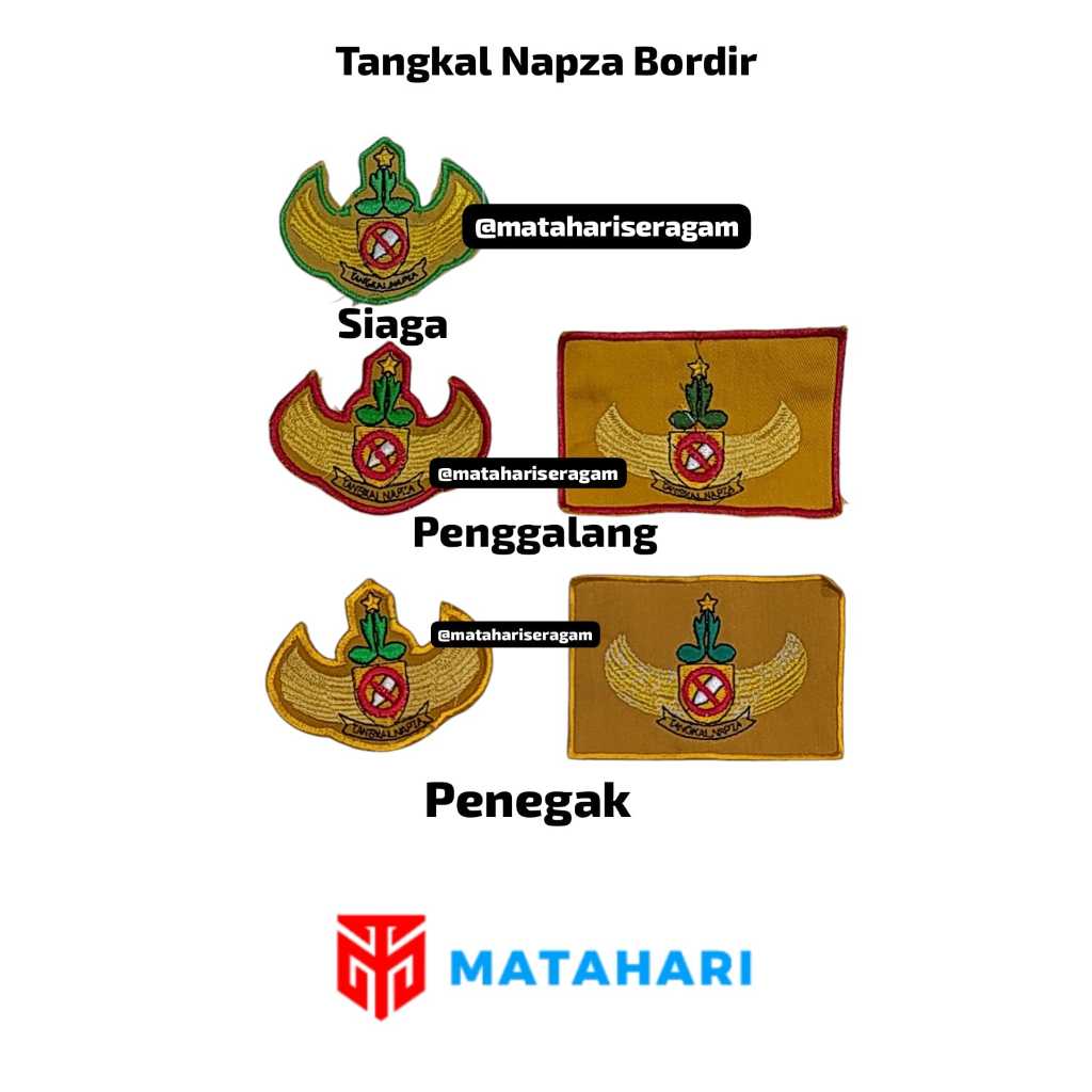 Jual Matahari Seragam / Tangkal Napza / Atribut Pramuka / Logo Pramuka ...