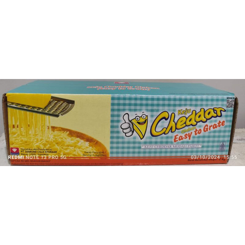 Jual Diamond Keju Cheddar / Keju olahan Easy to Grade 2kg | Shopee ...