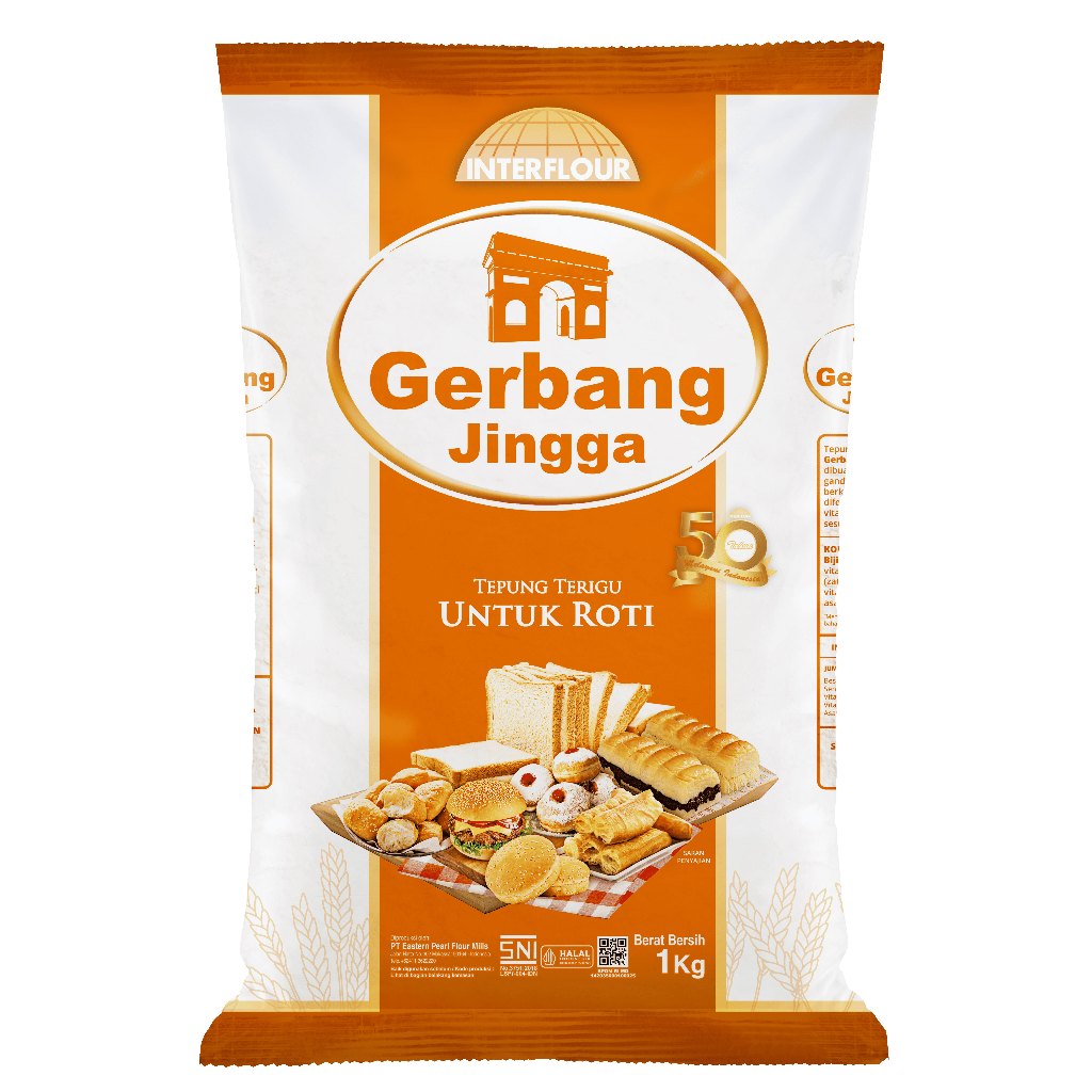 Jual Tepung Terigu GERBANG JINGGA 1KG Product of INTERFLOUR INDONESIA ...