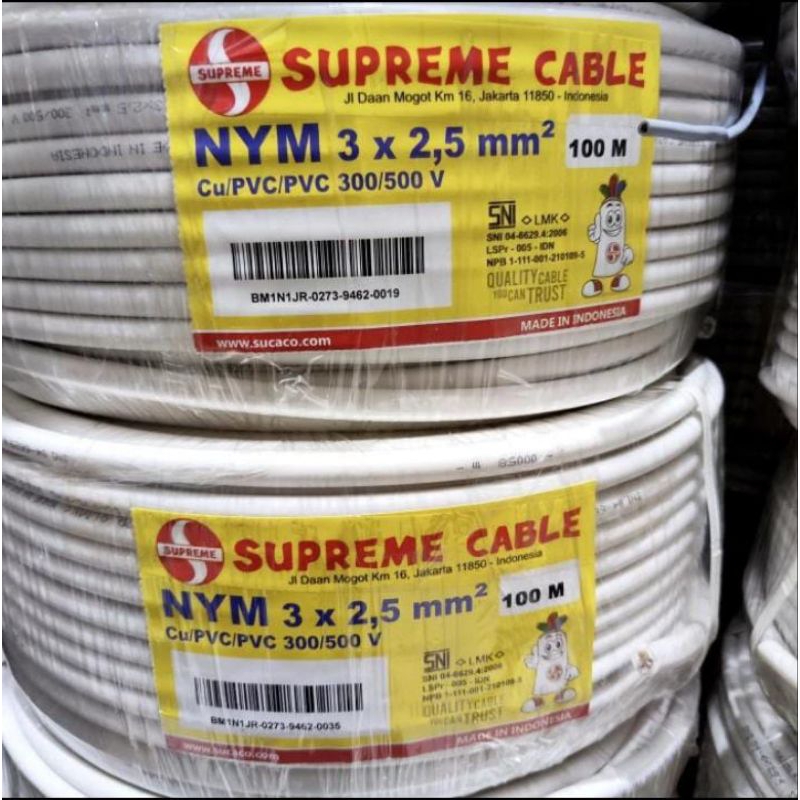 Jual KABEL SUPREME NYM 3x2.5 3x2,5mm 100M 100 METER | Shopee Indonesia