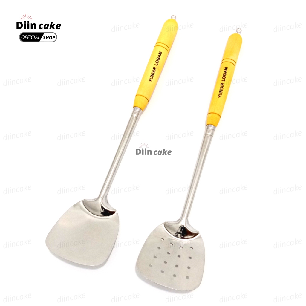 Jual SPATULA BESAR / SODET BESAR / SUTIL BESAR STAINLESS GAGANG KAYU ...