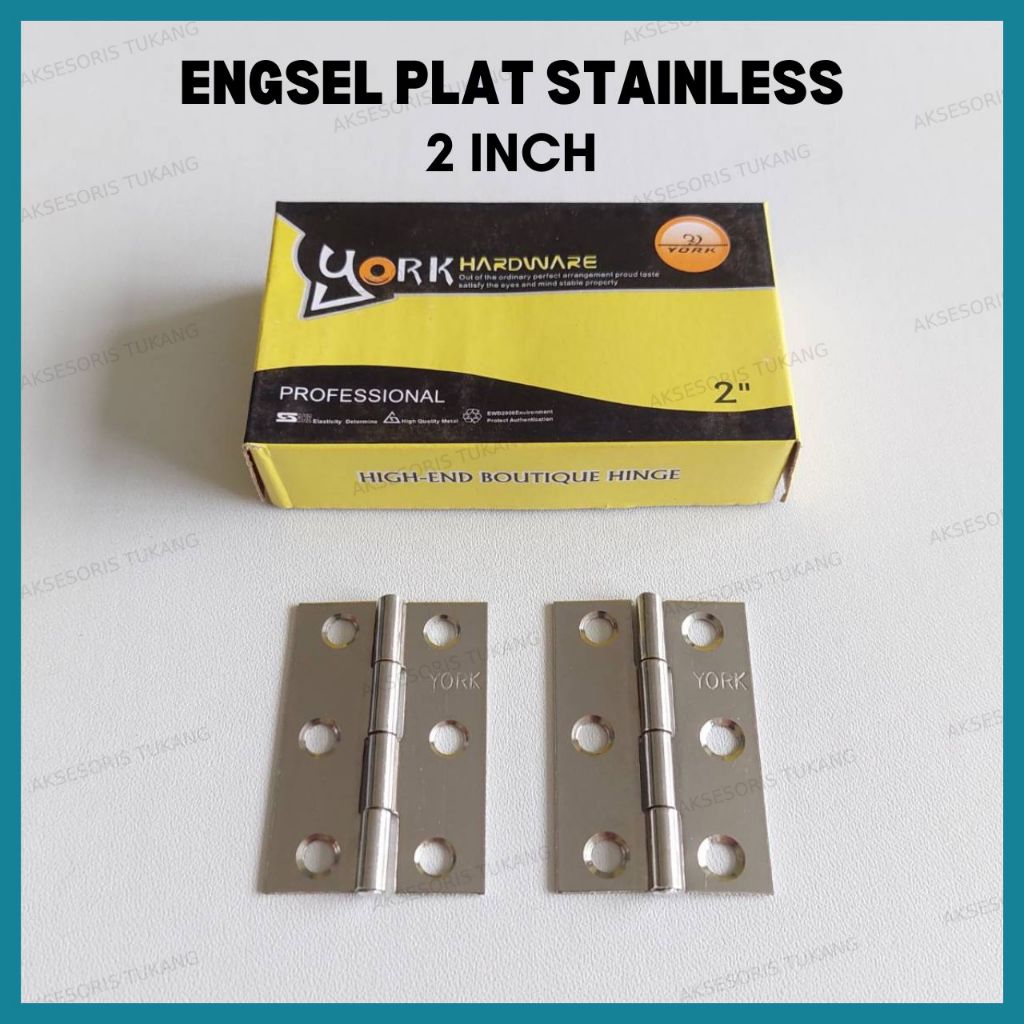 Jual Engsel Plat Kandang Tipis Stainless 2" Engsel Pintu Jendela Lemari ...