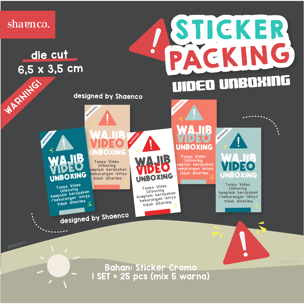 Jual STIKER VIDEO UNBOXING MURAH LABEL PACKING STICKER WAJIB VIDEO ...