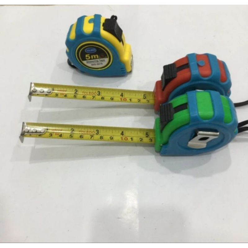 Jual meteran tarik gulung balut karet 5 meter TOLEDO meter measuring ...