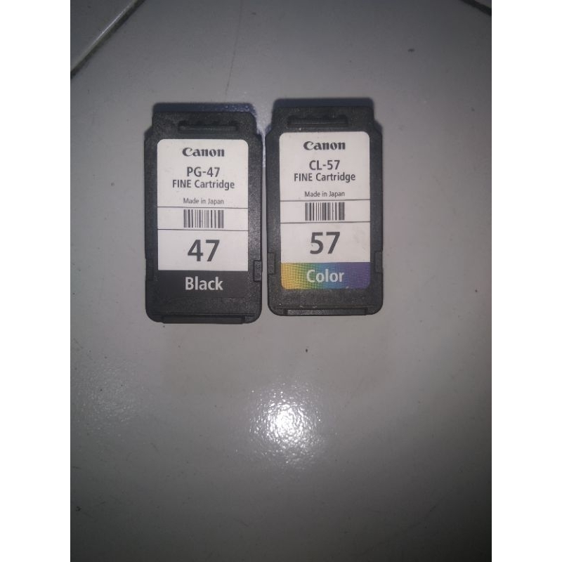 Jual cartridge Canon PG 47 black dan CL 57 color second recycle siap ...