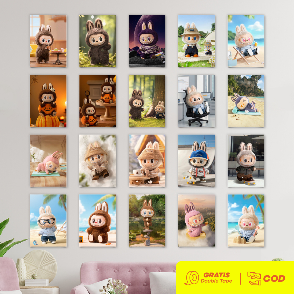 Jual Poster Labubu Photocard Labubu - Labubu Monster Ukuran A5 [15x21cm ...