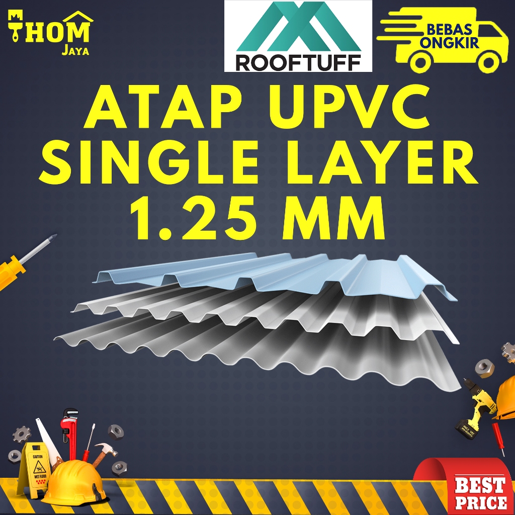 Jual ATAP UPVC SINGLE LAYER / ATAP SPANDEK UPVC / ATAP ALDERON ...
