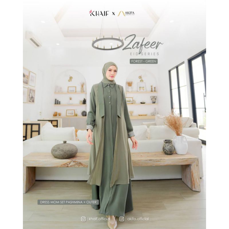Jual GAMIS ZAFEER SET OUTER+PASMINA | Shopee Indonesia