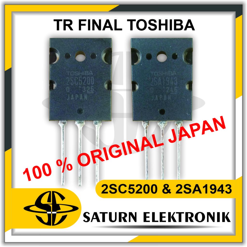 Jual Transistor Toshiba A1943 C5200 2SA1943 2SC5200 Japan TR Final 1set | Shopee Indonesia