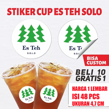 Jual CETAK STIKER ES TEH SOLO | STIKER ES TEH SOLO | CETAK STIKER ES ...