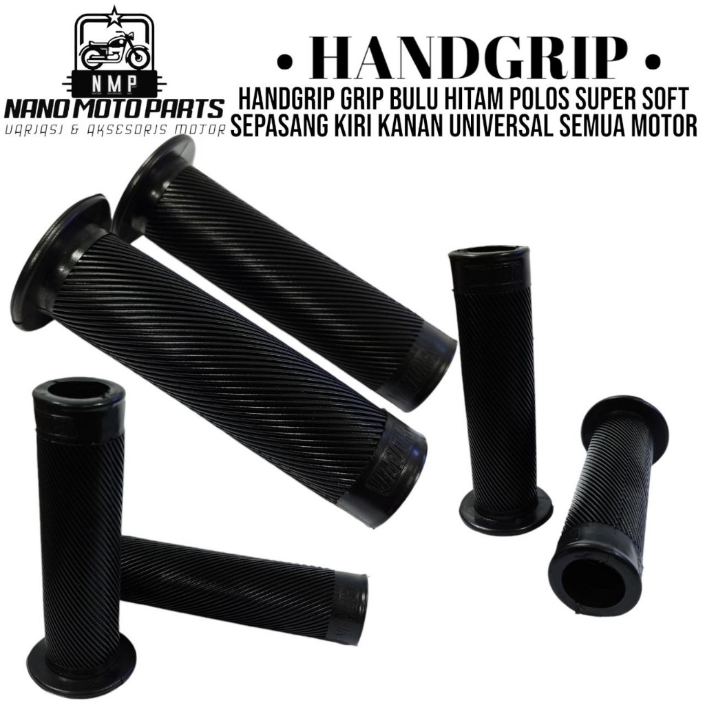 Jual Handgrip Grip Bulu Hitam Polos Super Soft Sepasang Kiri Kanan ...