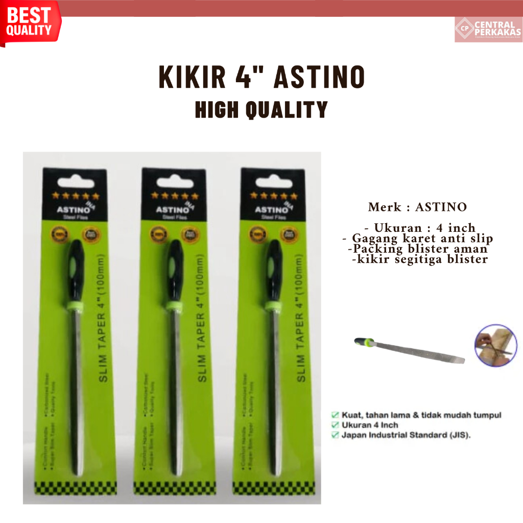 Jual Kikir segitiga blister astino 4 inch / Kikir slim taper gagang ...
