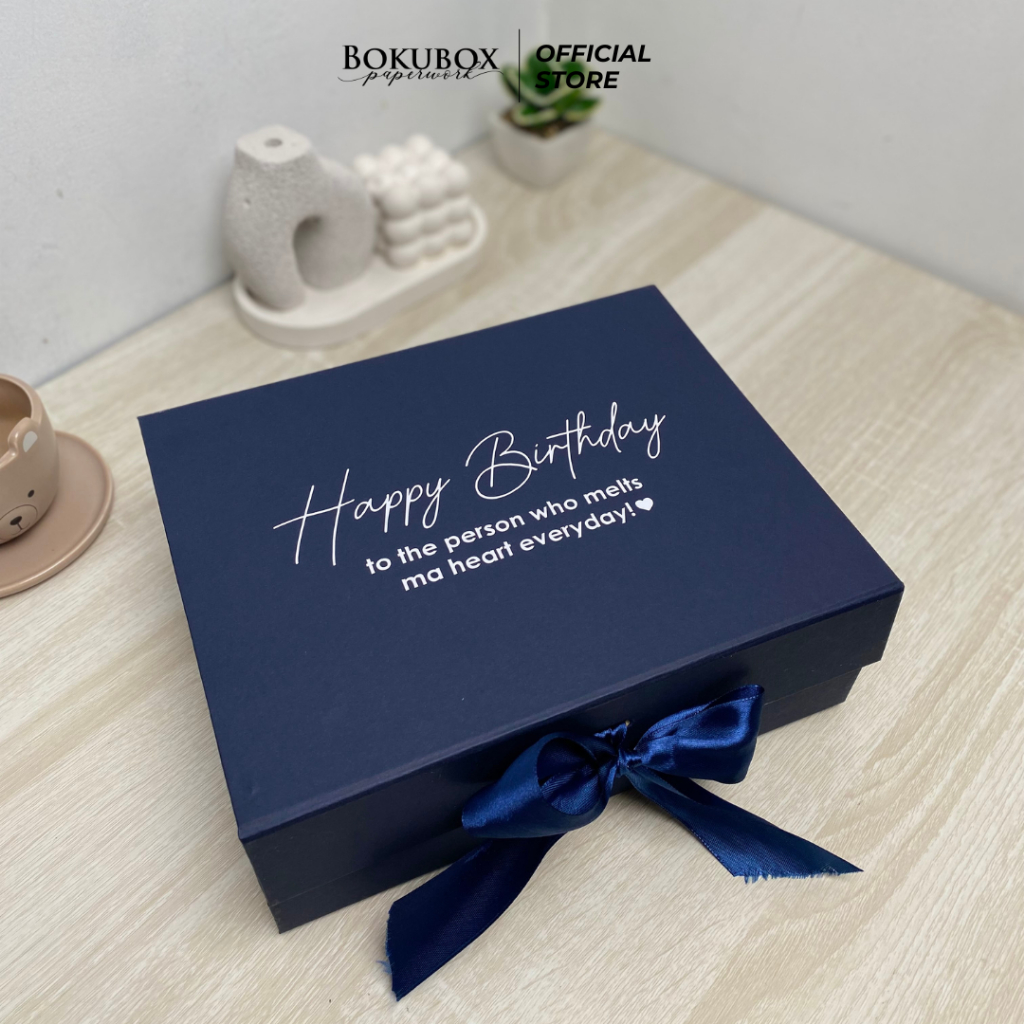 Jual [30x25x8] NAVY box kancing pita / kancing magnet / hard box ...