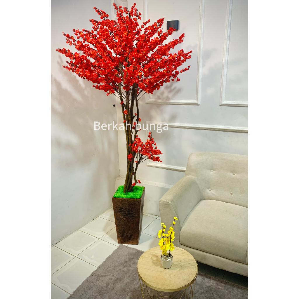 Jual sakura artificial 200cm- pohon sakura bunga plastik hiasan imlek ...