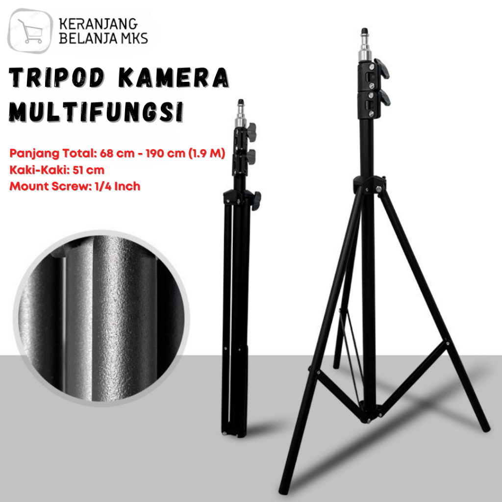 Jual Tripod Kamera Light Stand Studio Foto Stand Lampu Led Tripod Stand ...