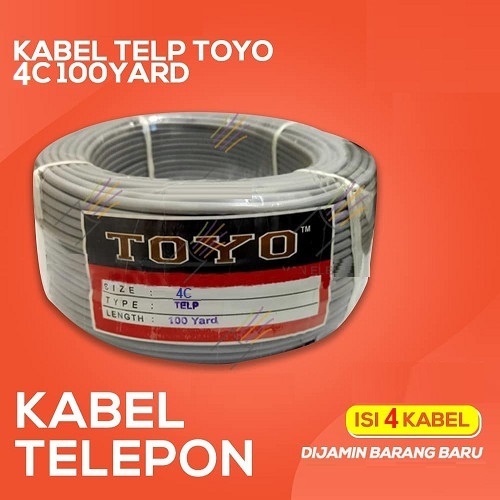 Jual Kabel Telepon isi 4 Jalur Kabel Line Telpon 4C 100 yard | Shopee ...