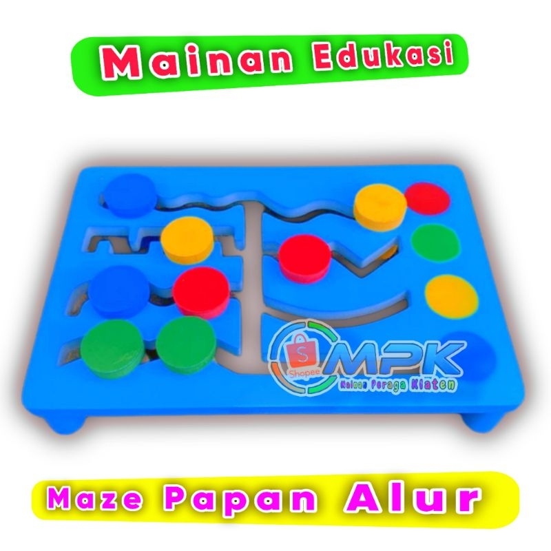 Jual MAINAN EDUKASI MAZE PAPAN ALUR WARNA | Shopee Indonesia