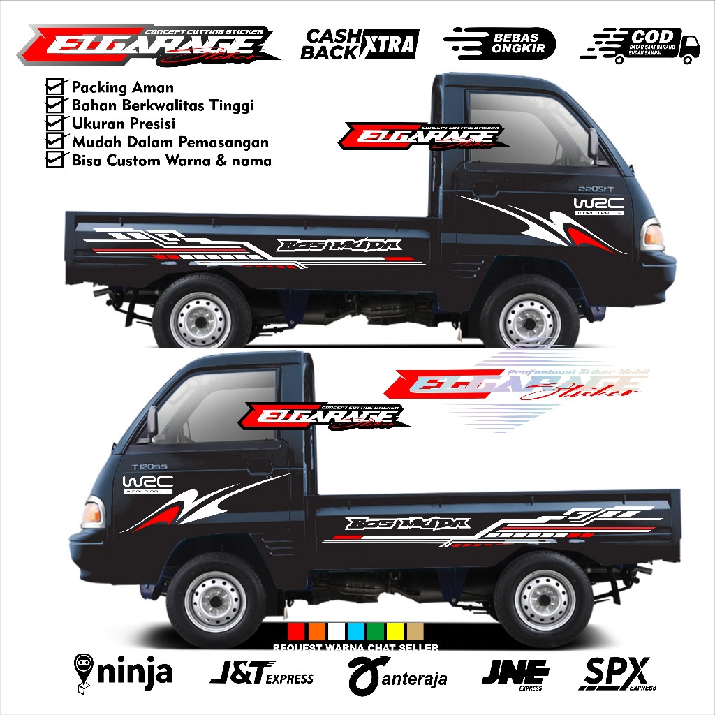 Jual Sticker mobil L300 Sticker mobil list minimalist kanan kiri mobil ...