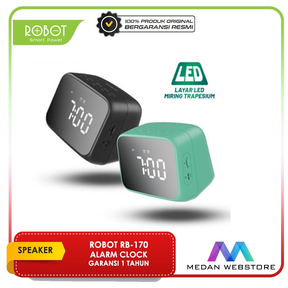 Jual ROBOT RB170 Speaker Bluetooth 5.3 with LED Display & Alarm Clock ...