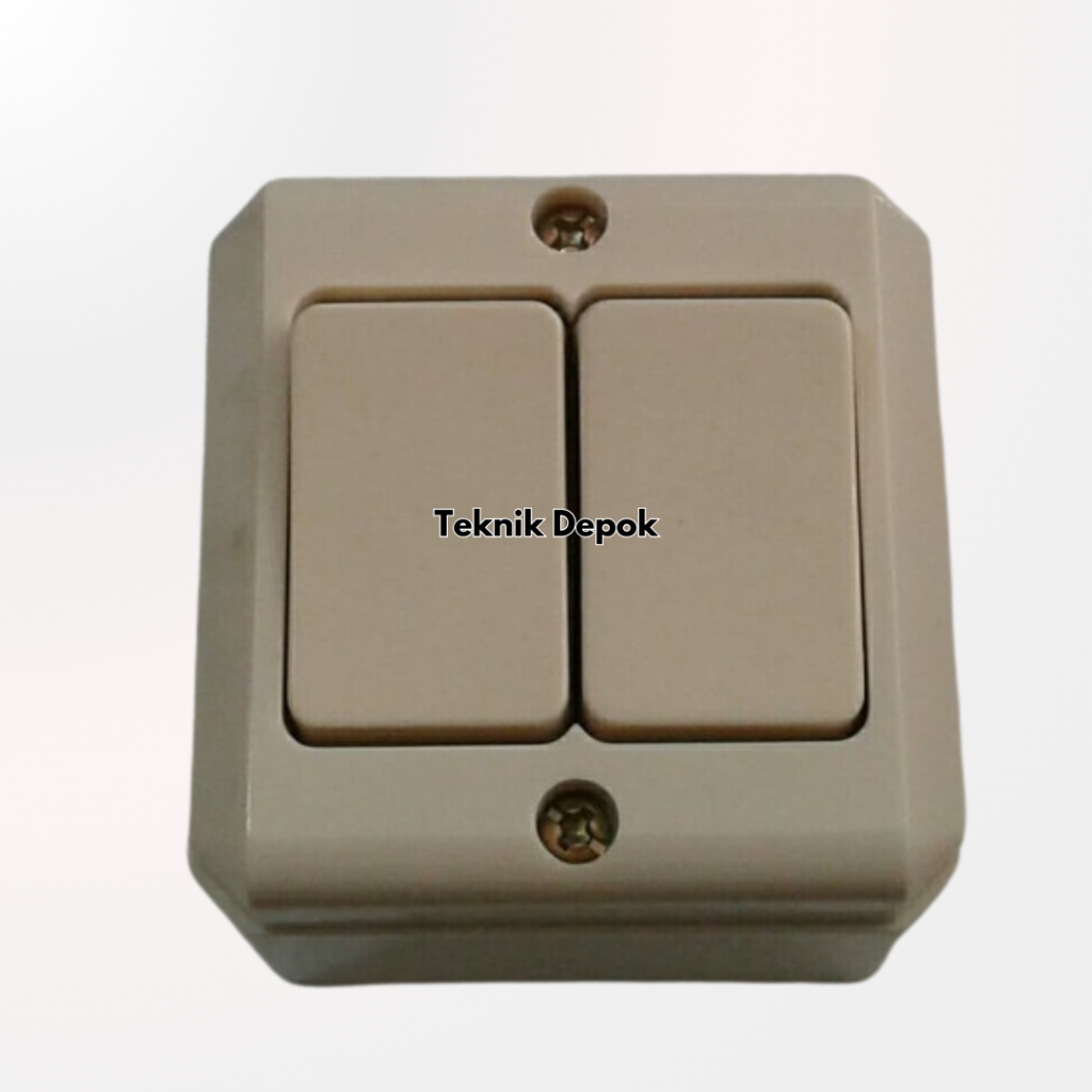 Jual Saklar Seri Outbow Double Broco 16220 Switch 2 Gang On Off Sakelar ...