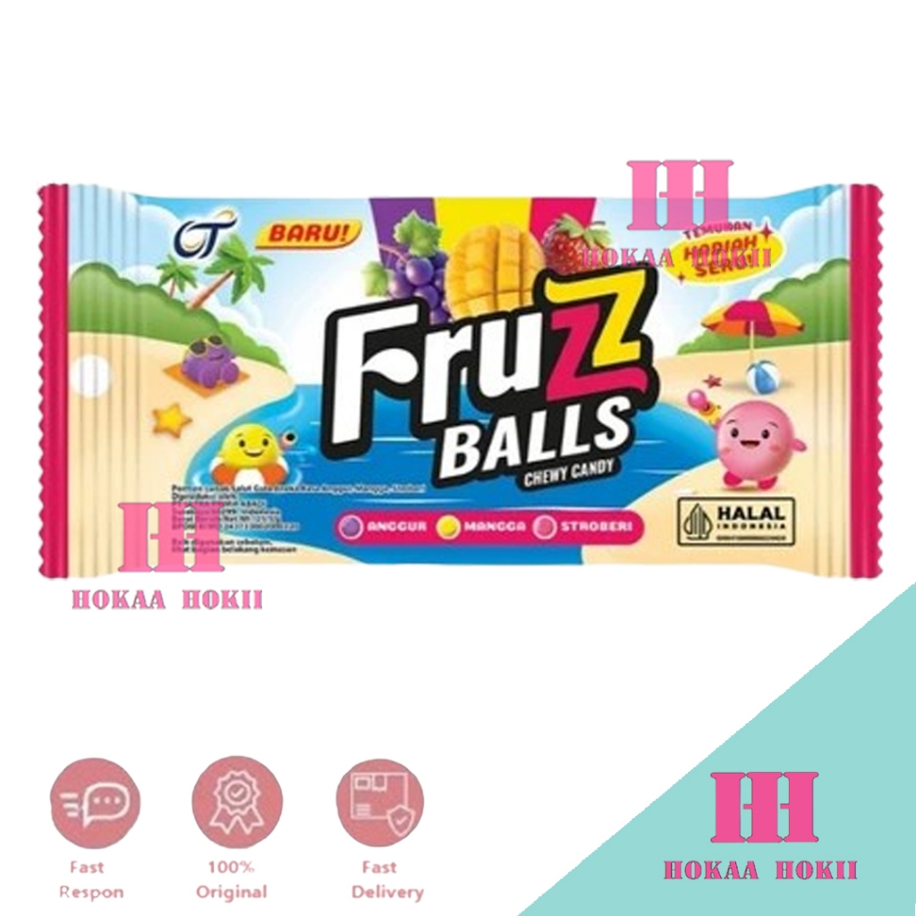 Jual Fruzz Ball Chewy Candy Permen Rasa Buah 25.5gr | Shopee Indonesia