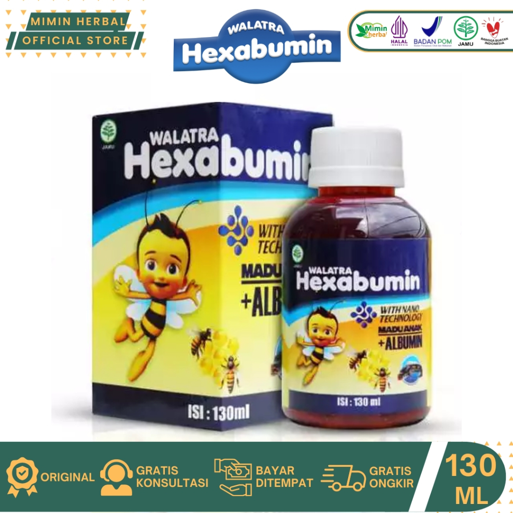 Jual Walatra Hexabumin Original 130ml Vitamin Anak 1-12 Tahun BPOM ...