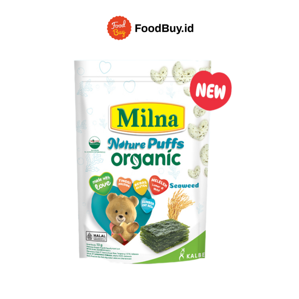 Jual Milna Nature Puffs Organic Seaweed 13gr | Shopee Indonesia