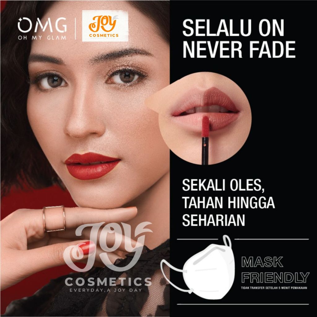 Jual OMG OH MY GLAM Matte Kiss Lip Cream Nude Package - Lip Cream Matte ...