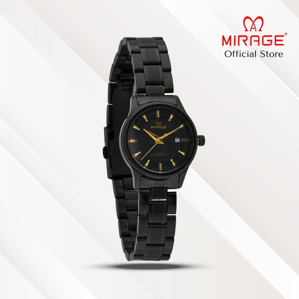 Jual Mirage Jam Tangan Wanita Analog 8814 L Full Black Original ...