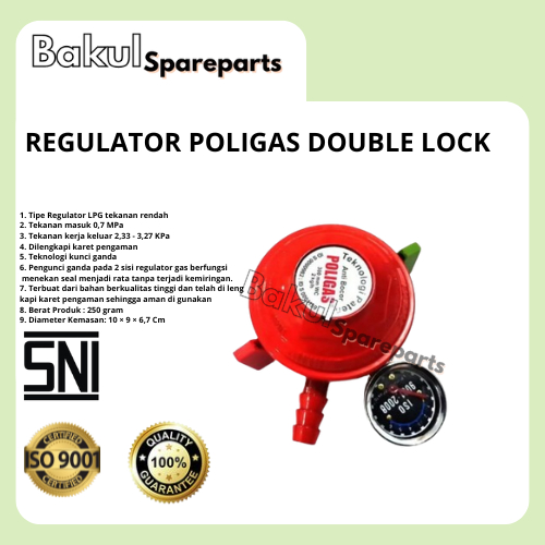 Jual Regulator double lock POLIGAS / Regulator Gas 2 kunci | Shopee ...