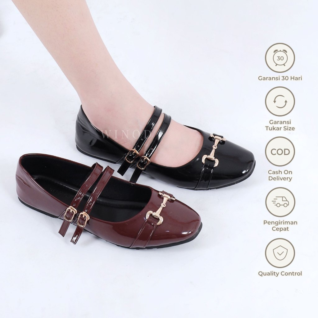 Jual WINOD Camille Sepatu Kerja Wanita Korean Style | Shopee Indonesia