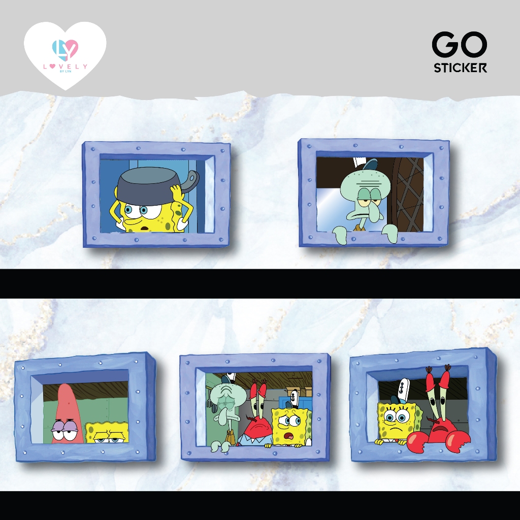 Jual Stiker A4 Laptop, Dinding, Kamar Spongebob Patrick Squidward ...