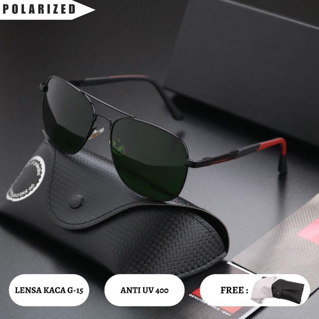 Jual 【Free Dompet&Lap】COD【6103】-Kacamata Hitam Matahari Fashion Pria ...