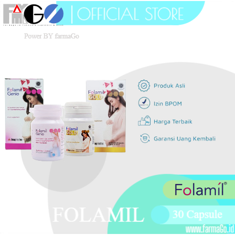 Jual Folamil Genio - Folamil Gold 30 Kapsul/Suplemen/DHA/Multivitamin ...