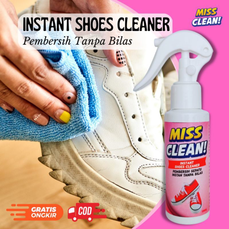 Jual Miss Clean Instant shoes cleaner pembersih sepatu instant tanpa ...
