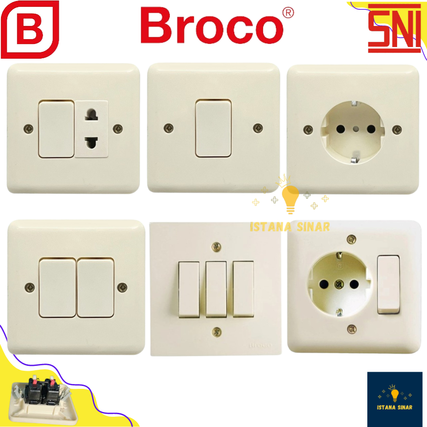 Jual Broco INBOW IB Saklar Engkel Sakelar Seri Stop Kontak Tanam Galleo ...