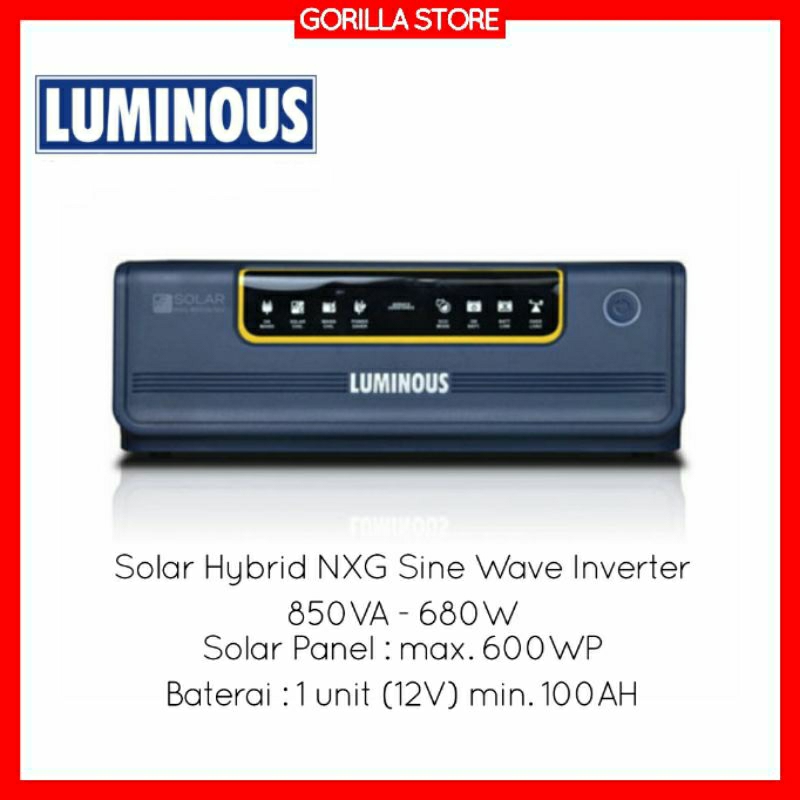 Jual INVERTER LUMINOUS SOLAR HYBRID HOME INVERTER SINE WAVE 850VA 12V ...