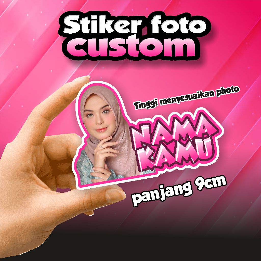 Jual STIKER CUSTOM FOTO DENGAN NAMA STIKER CUSTOM BAHAN VINYL DAN SUDAH ...