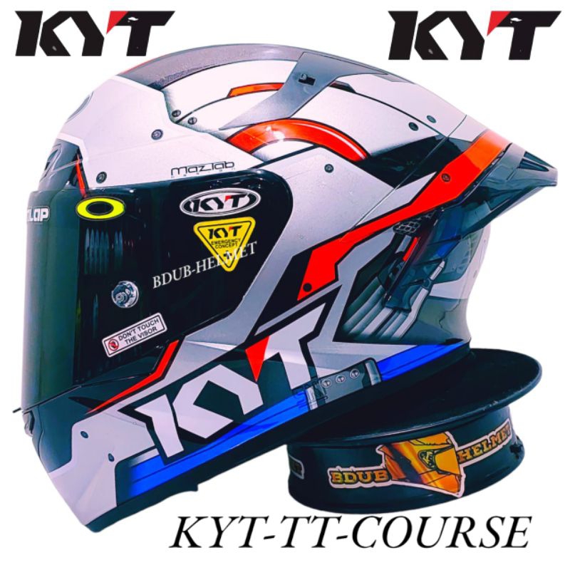 Jual Helm KYT TT course ratapark monkey paket ganteng 100% original KYT | Shopee Indonesia