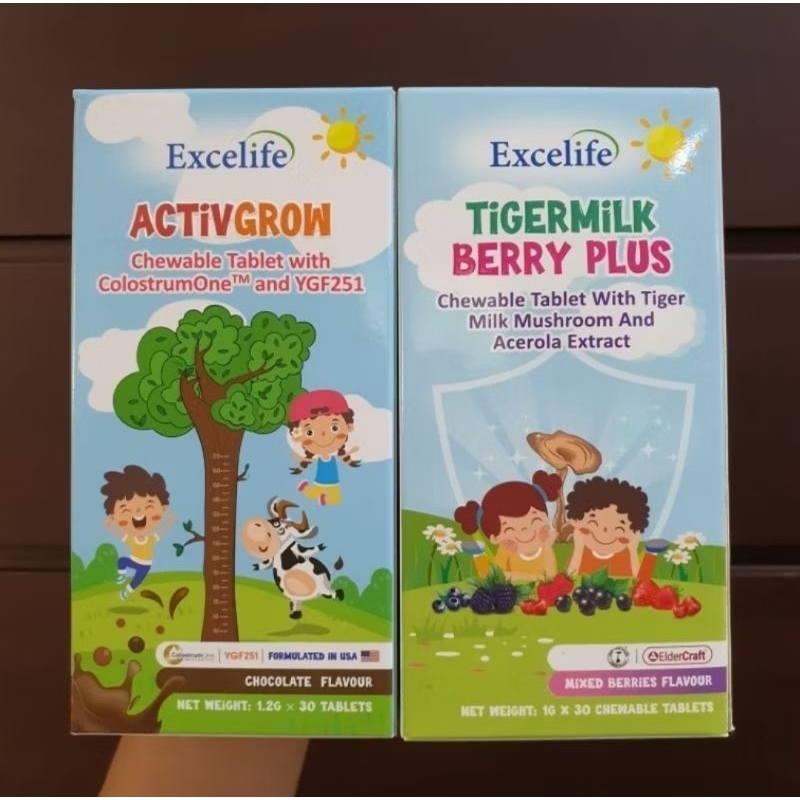 Jual Excelife Tigermilk Berry Plus dan Activ Grow | Atasi Bapil dan ...