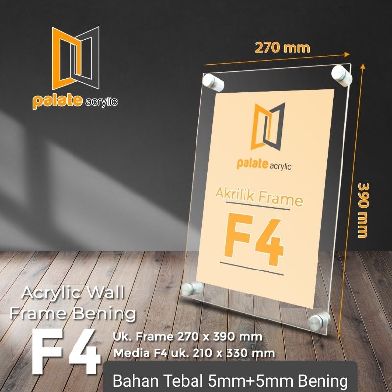 Jual Akrilik Wall Frame F4 Landscape / Acrylic Display Wall F4 Potrait ...