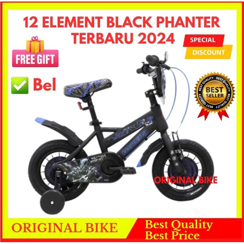 Jual Sepeda Anak 12 Bmx Element Black Phanter | Shopee Indonesia