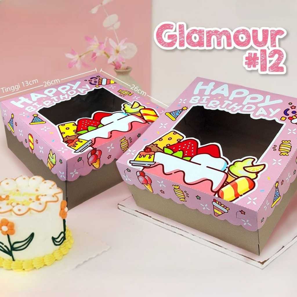 Jual Box Kue Ultah | Kue Tart | Makanan | Box Glamour 12 (1 Bal 24 Pcs ...
