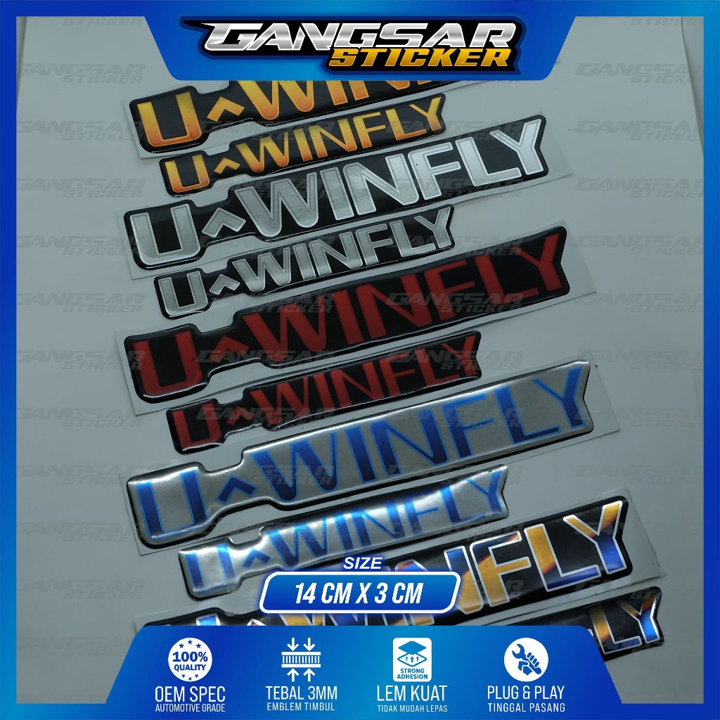 Jual emblem timbul logo uwinfly / emblem logo new uwinfly / emblem ...