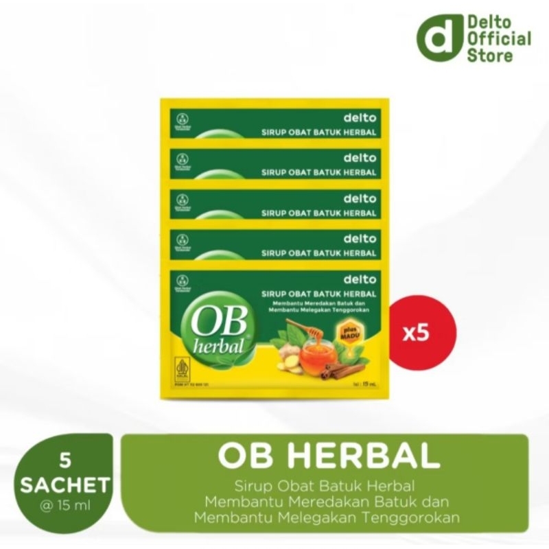 Jual Ob Herbal 15ml 5 sachet( sirup obat batuk By Antangin ) | Shopee ...