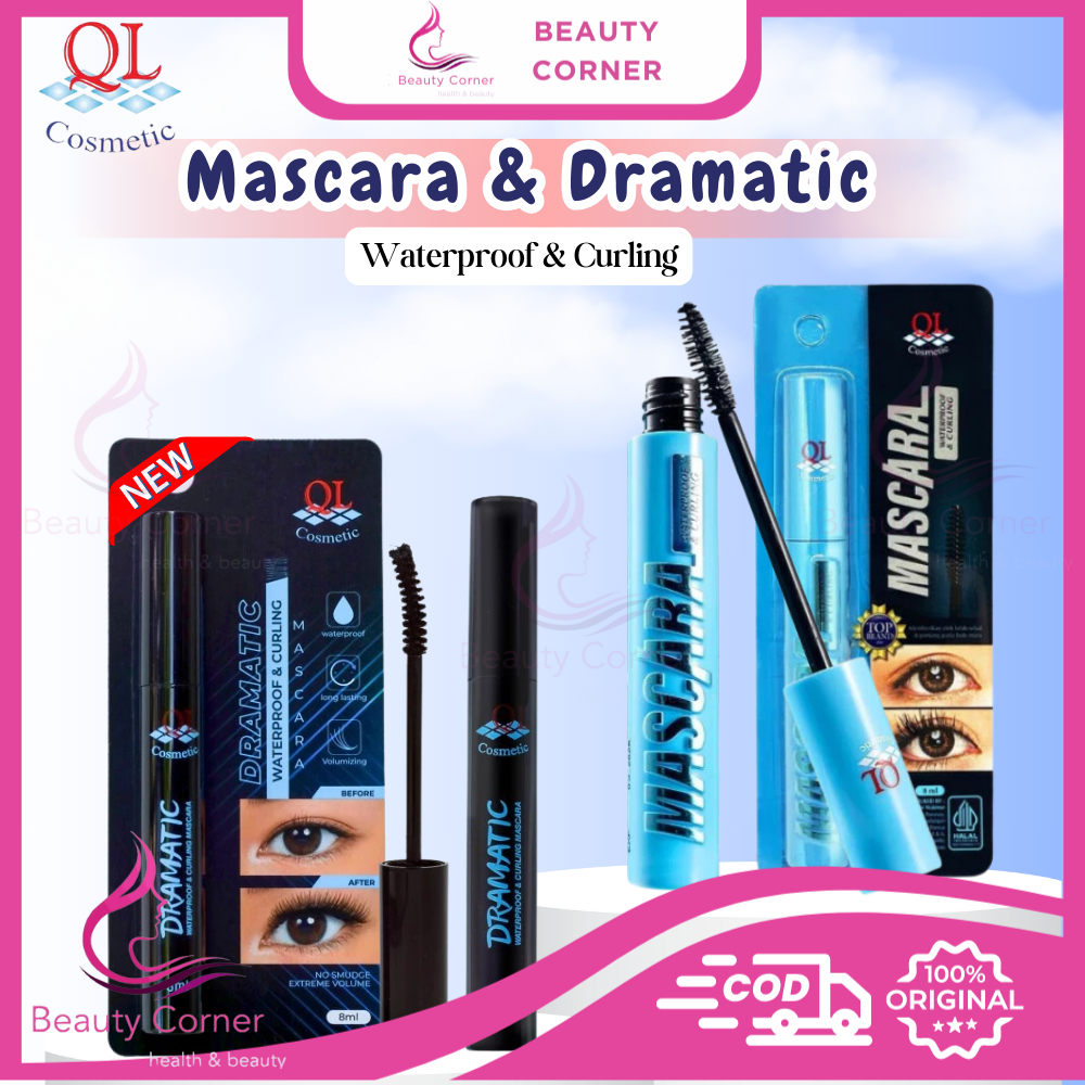 Jual QL Mascara Black Waterproof Original BPOM | Mascara Dramatic ...