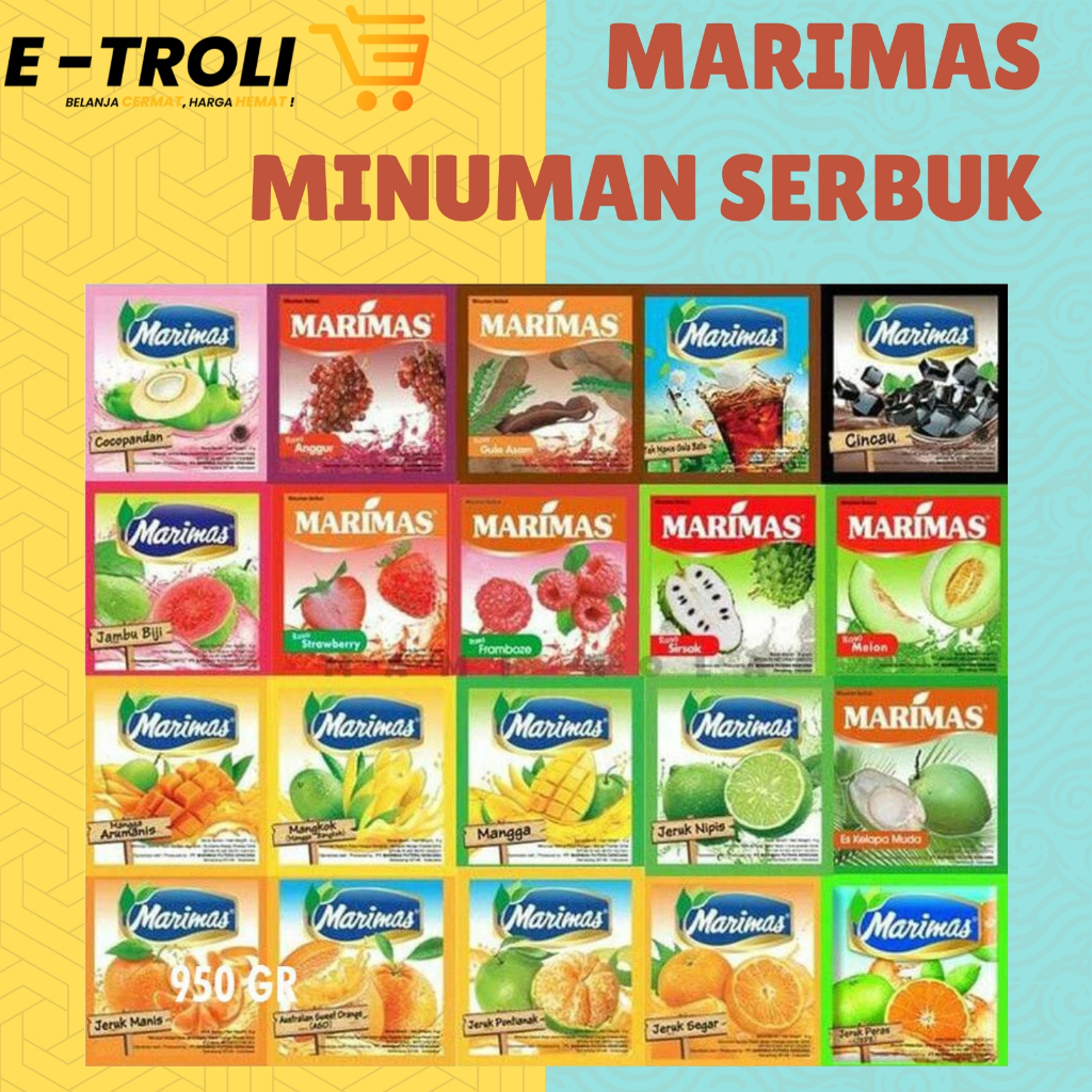 Jual MARIMAS MINUMAN SERBUK ANEKA RASA 1 RENTENG 10 SACHET | Shopee Indonesia